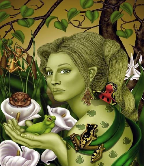 frog lady (in Clipart)