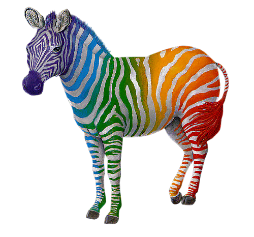 RAINBOW ZEBRA (in Clipart)