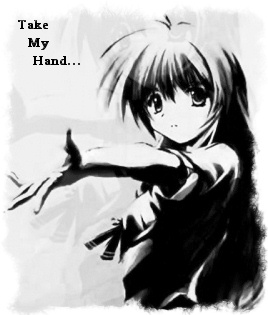 take my hand anime girl (in Clipart)